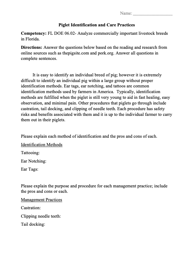 Ear Notching Lesson - MN Pork Producers